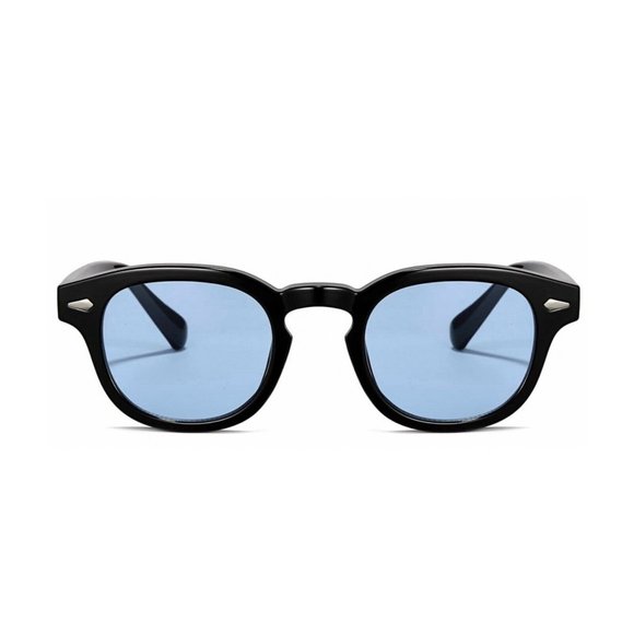 Street Knitted | Accessories | Sky Blue Tint Lens Round Black Frame ...